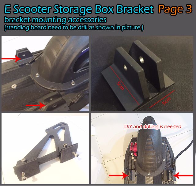 Electric Scooter Storage Box Bracket Mount # not nanuk, Sports ...