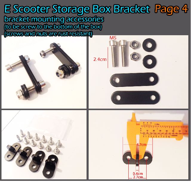 Electric Scooter Storage Box Bracket Mount # not nanuk, Sports ...