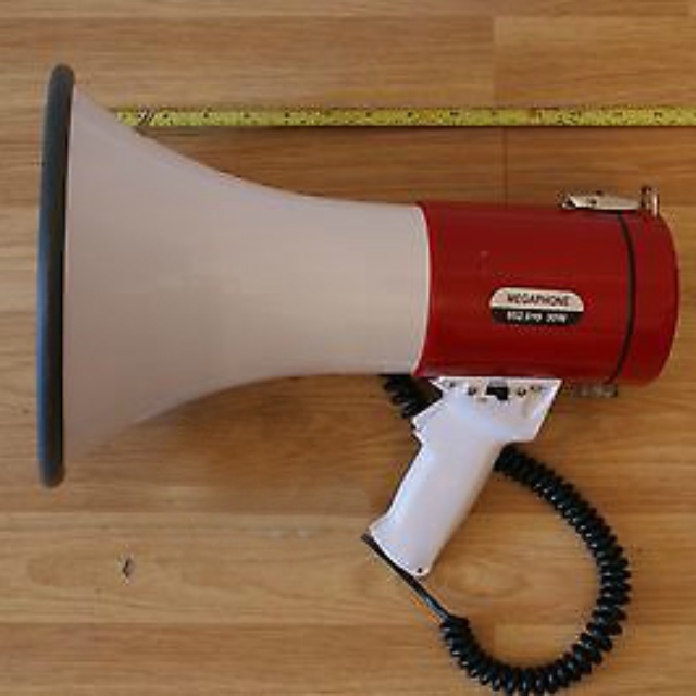 High Power Loud Hailer/Mega Phone/Speaker/Police Emergency Siren, Audio ...