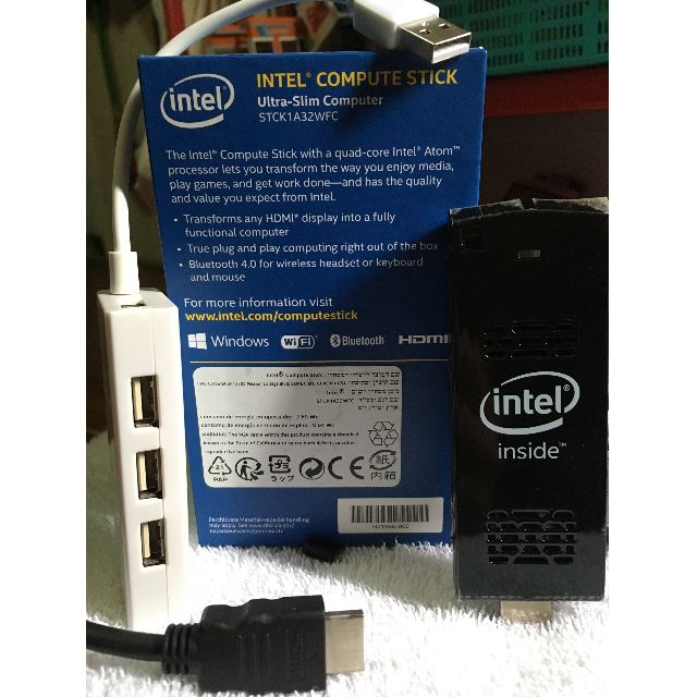 Intel Compute Stick STCK1A32WFC 32GB Windows 10 with LAN USB hub ...