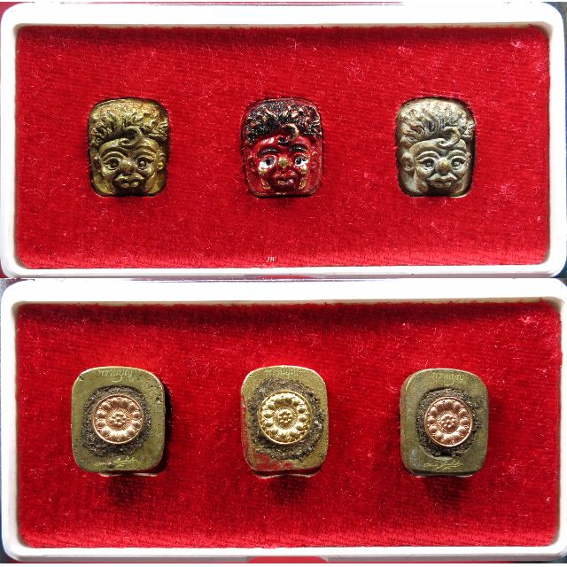 PHRA NA PAN BOON MASK SET BE 2559 ARCHAN KLANG SAENG WAT KHAO KUT ...