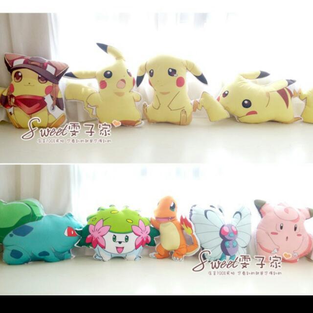 Pokemon Characters Canvas Cushion, Hobbies & Toys, Toys & Games on ...