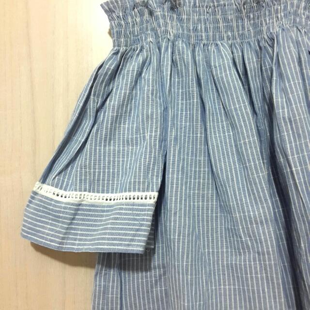 Shoulderless Top, Women's Fashion, Tops, Sleeveless on Carousell