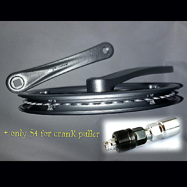 52T Prowheel Crankset With Double Chain Guards. 170mm Length, Sports ...