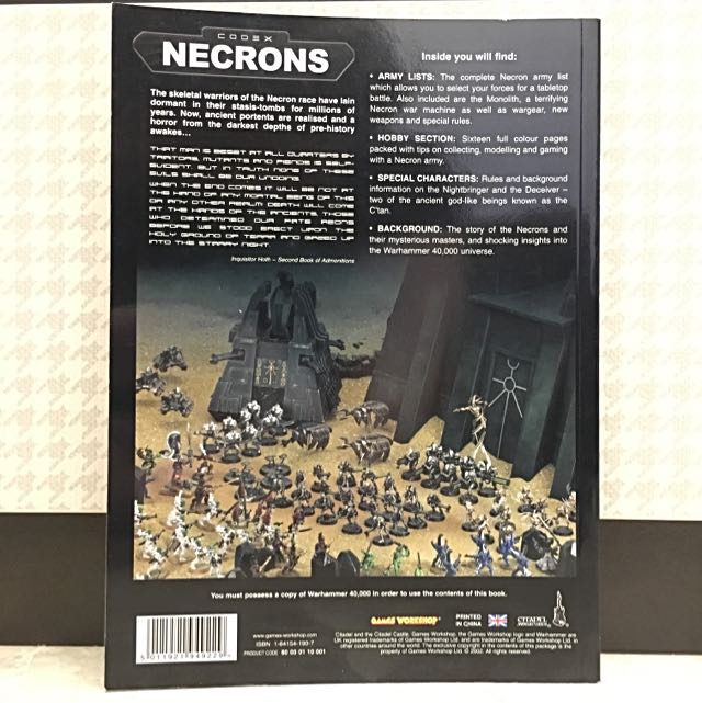 Necrons Codex War hammer 40k, Hobbies & Toys, Books & Magazines, Comics ...