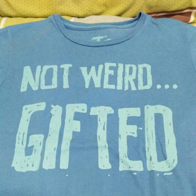 Not Weird, Gifted Shirt, Women's Fashion, Tops, Shirts on Carousell