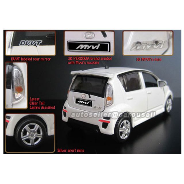 Perodua Myvi SE08 white diecast miniature model, Hobbies & Toys, Toys ...