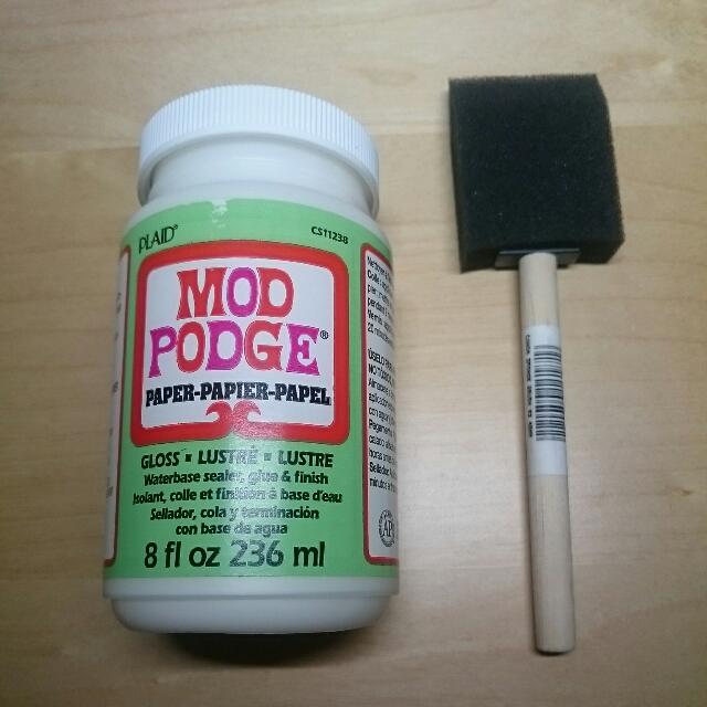Plaid Mod Podge Paper Gloss W/ Foam Brush, Hobbies & Toys, Stationery ...