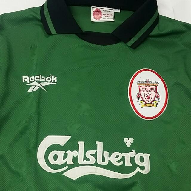 David James Liverpool Goalkeeper Jersey 96/97 Authentic, Men's Fashion ...