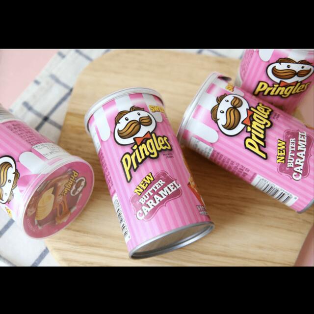 Limited Edition PRINGLES BUTTER CARAMEL, Food & Drinks, Packaged ...