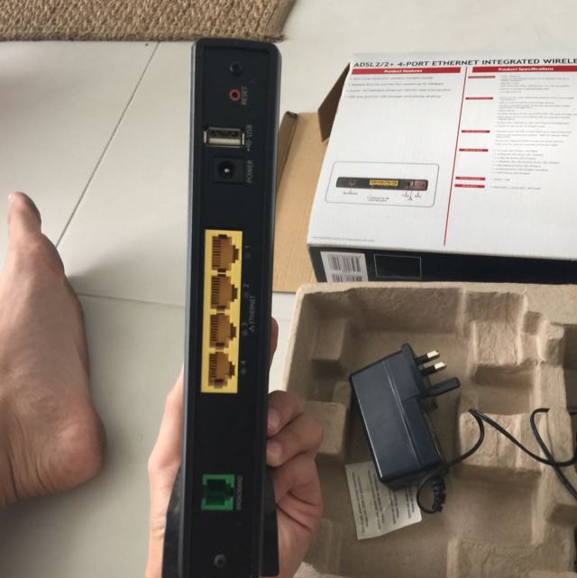 Aztech Adsl 2/2+ 4-port Ethernet Integrated Wireless-G modem, Computers ...