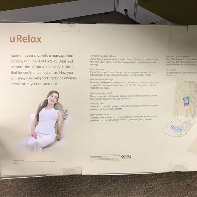 BNiB - OSIM uRelax OS-3605 Back Massager, Health & Nutrition, Massage ...