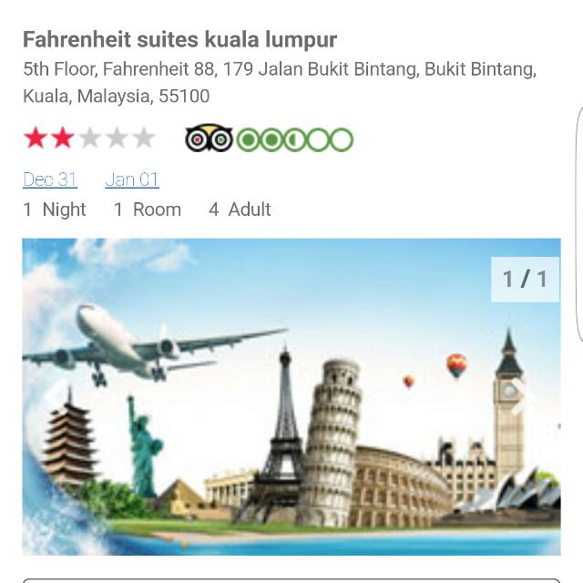 Hotel Vouchers Fahrenheit Suite, Bukit Bintang, KL, Tickets & Vouchers ...