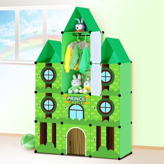 [Local Stock] 10 Cubes Castle Wardrobes / Cabinet / Storage / Cartoon ...