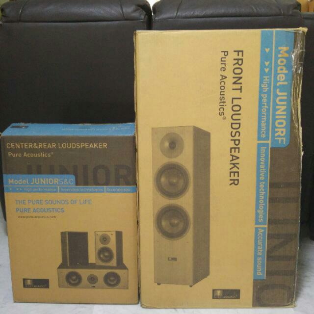 Pure Acoustic USA 5 Piece Surround Sound Speakers Set, good for 5.1 ...