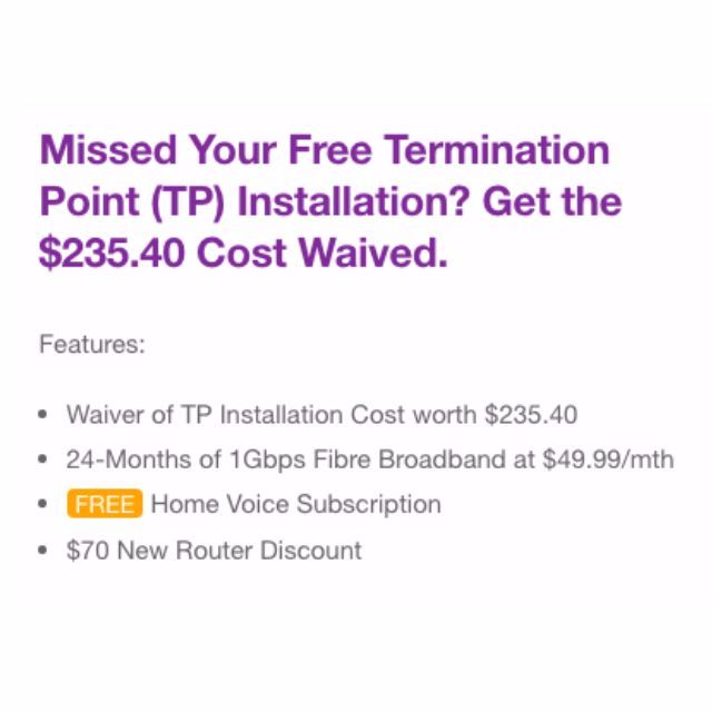 MyRepublic 1Gbps Fibre Optic Broadband with FREE Termination Point (TP ...