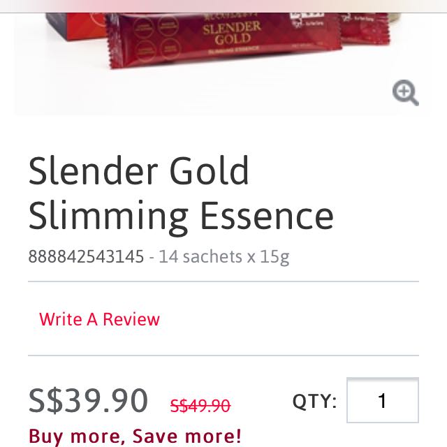 Eu Yan Sang Slender Gold Slimming Essence, Health & Nutrition, Health ...