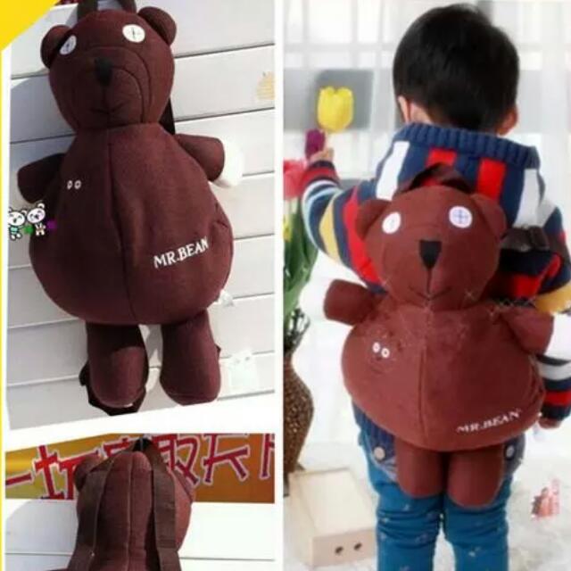 Mr Bean's Teddy Bear Backpack, Everything Else on Carousell