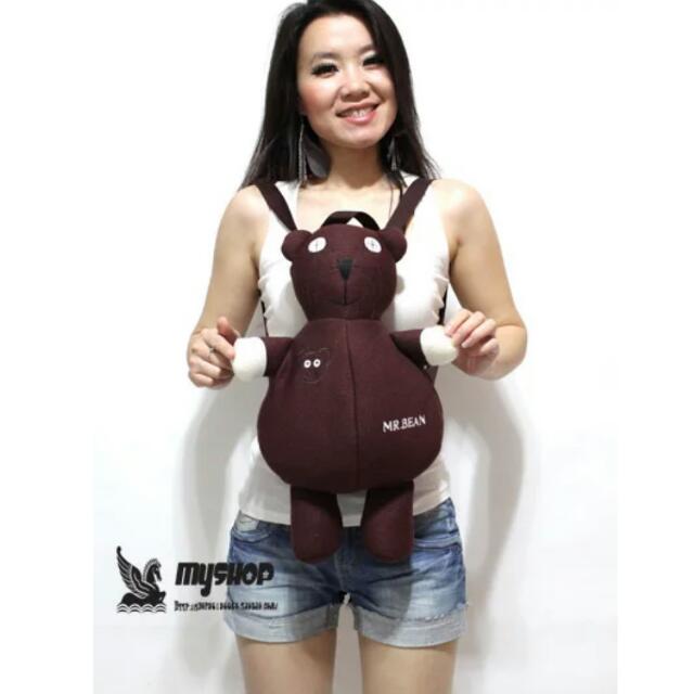 Mr Bean's Teddy Bear Backpack, Everything Else on Carousell