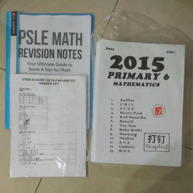 PSLE P6 Mathematic Revision Notes And Practice Papers, Hobbies & Toys ...
