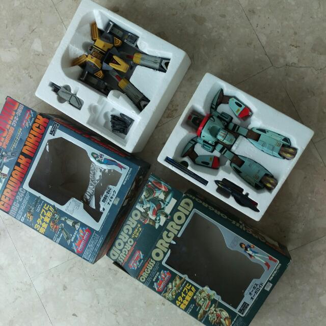 Takatoku Toys 1/40 Scale Orguss Gerwalk Nikick & Super Dimension Century Orguss Orgroid Drifand ...