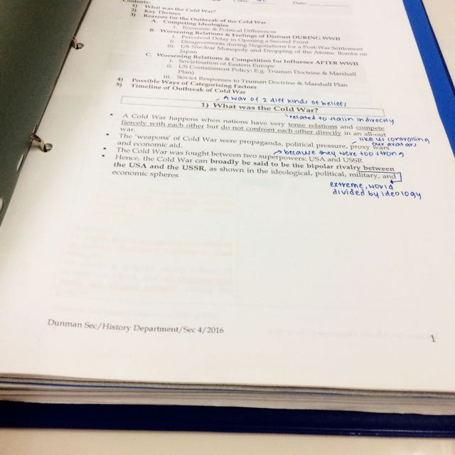 School Elective History Notes By Dunman Secondary School, Hobbies ...