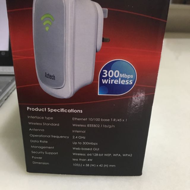 WiFi Repeater / Extender (Aztech WL559E), Computers & Tech, Parts ...