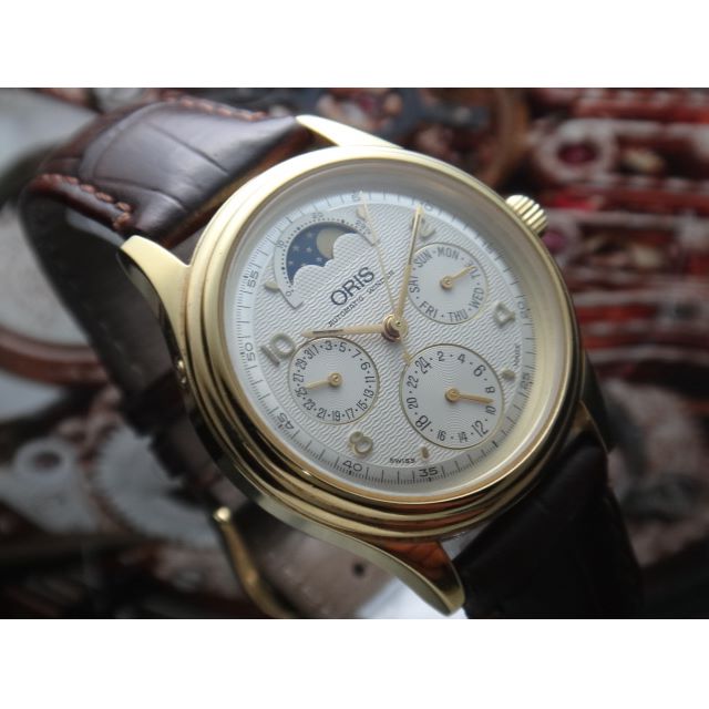 ORIS VINTAGE MOONPHASE AUTOMATIC MEN WATCH, Luxury, Watches on Carousell