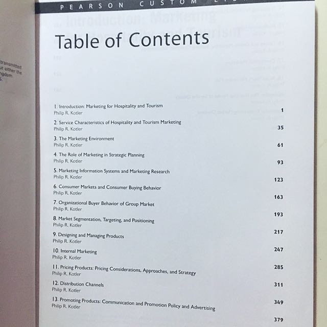 Pearson Marketing For Hospitality & Tourism Textbook, Hobbies & Toys ...