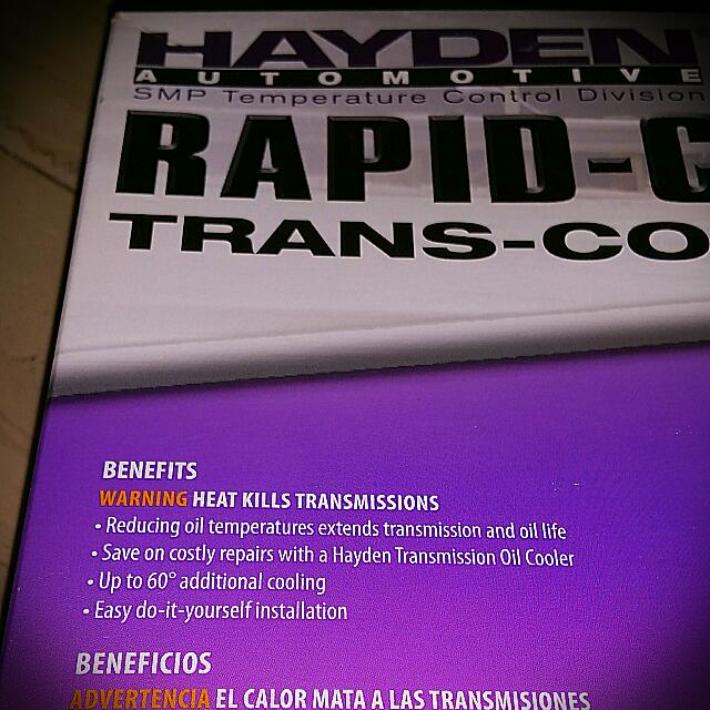 Atf Cooler - Hayden 677 Rapid Cool Trans-cooler.Brand New Original ...