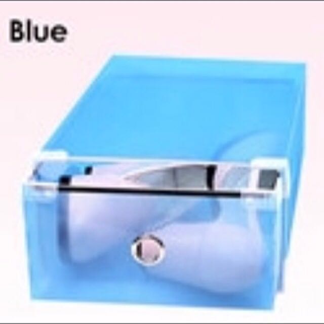 Blue Shoe Box Shoebox Shoe Rack Shoerack, Furniture & Home Living ...