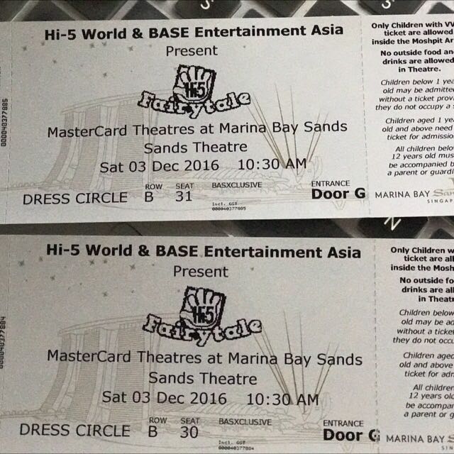 Hi 5 fairy Tale Concert Tickets, Tickets & Vouchers, Event Tickets on ...