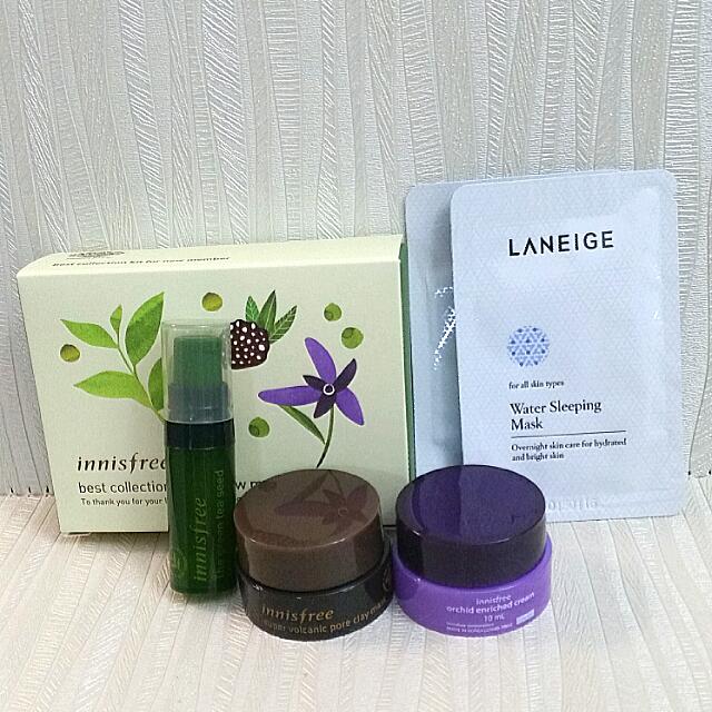 (Reserved) Innisfree Best Collection Trial Kit With Free Laneige Water ...