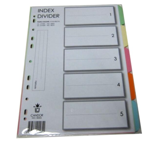 5 Parts Paper Colour Dividers, Hobbies & Toys, Stationery & Craft ...
