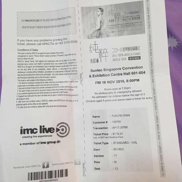 Angela Zheng World Tour, Tickets & Vouchers, Event Tickets on Carousell Angela Zheng World Tour, Tickets & Vouchers, Event Tickets on Carousell