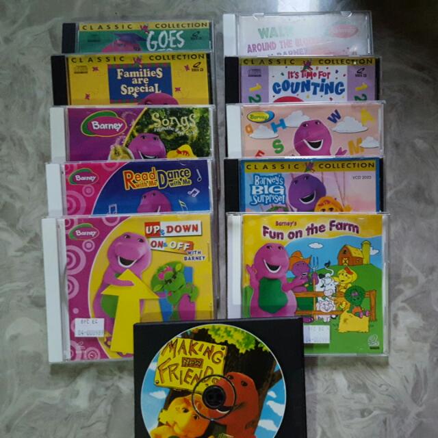 Barney VCD bundle, Music & Media, CDs, DVDs & Other Media on Carousell