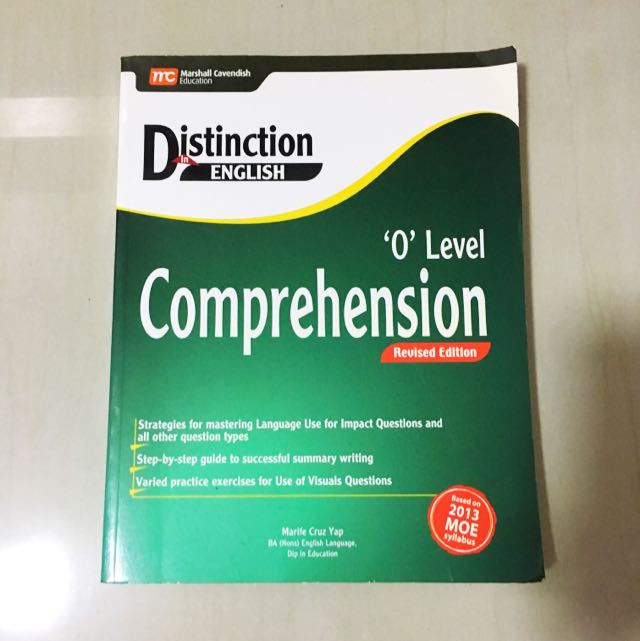 Distinction in English 'O' Level Comprehension assessment book, Hobbies ...
