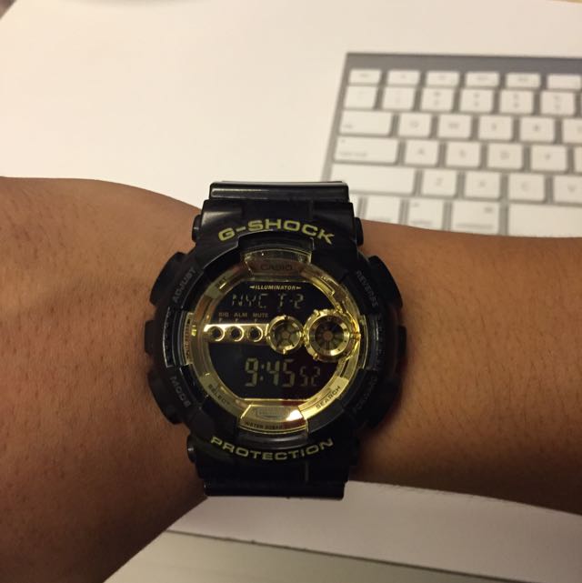 Casio G Shock GD-100GB Black And Gold Digital Watch, Mobile Phones ...