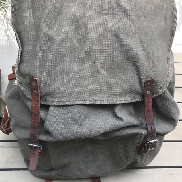Vintage Pre-war Military Camping Bag, Men's Fashion, Bags, Sling Bags ...