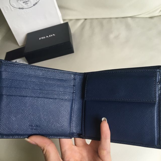 [Fast deal $480] Authentic Prada Wallet (men's) with Paper bag, Box ...