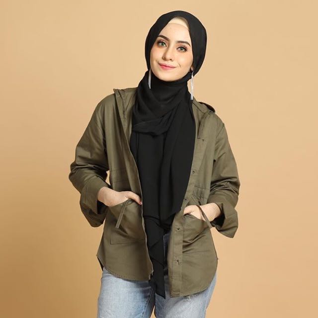 Parka Green By Tasnim Shah, Women's Fashion, Coats, Jackets and ...