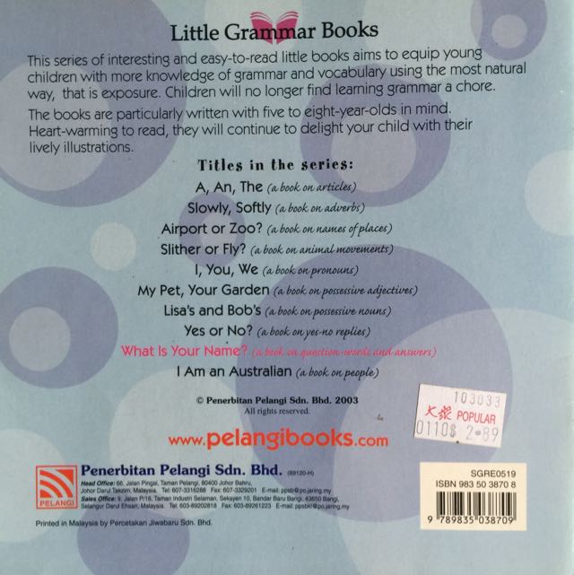 Pre-school English Little Grammar Books, Hobbies & Toys, Books ...