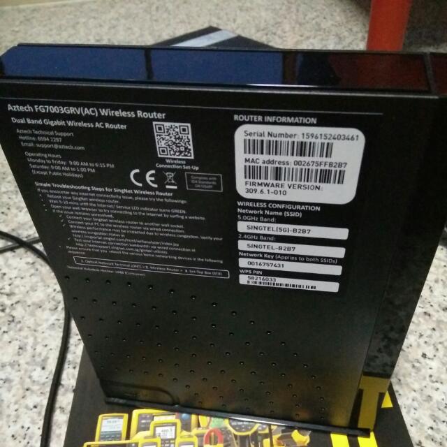 Aztech FG7003GRV(AC) Wireless Router Singtel, Computers & Tech, Parts ...