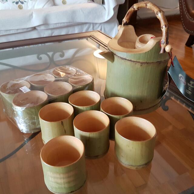 Beautiful Bamboo Tea Set , Furniture & Home Living, Kitchenware ...