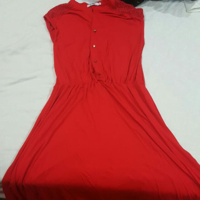 Chilli Red Dress (xl), Women's Fashion, Muslimah Fashion, Dresses on ...