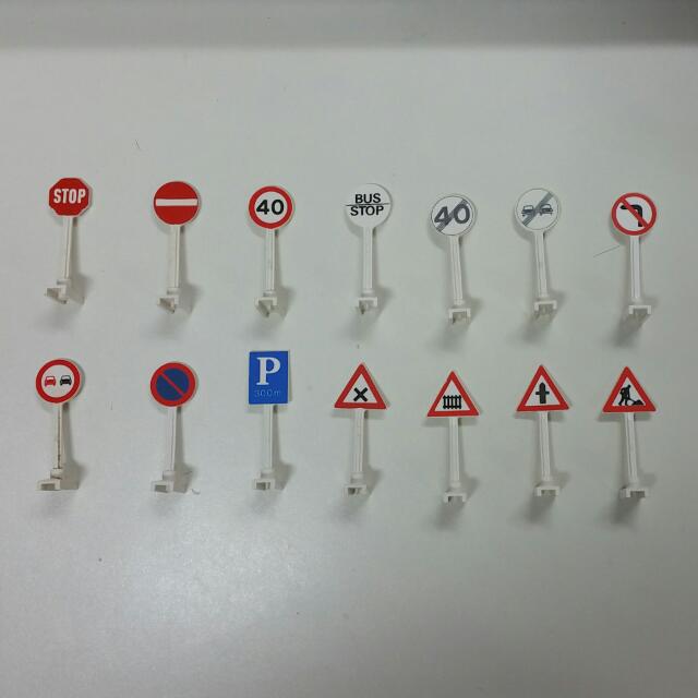 Lego Road Signs With Stands, Hobbies & Toys, Toys & Games on Carousell