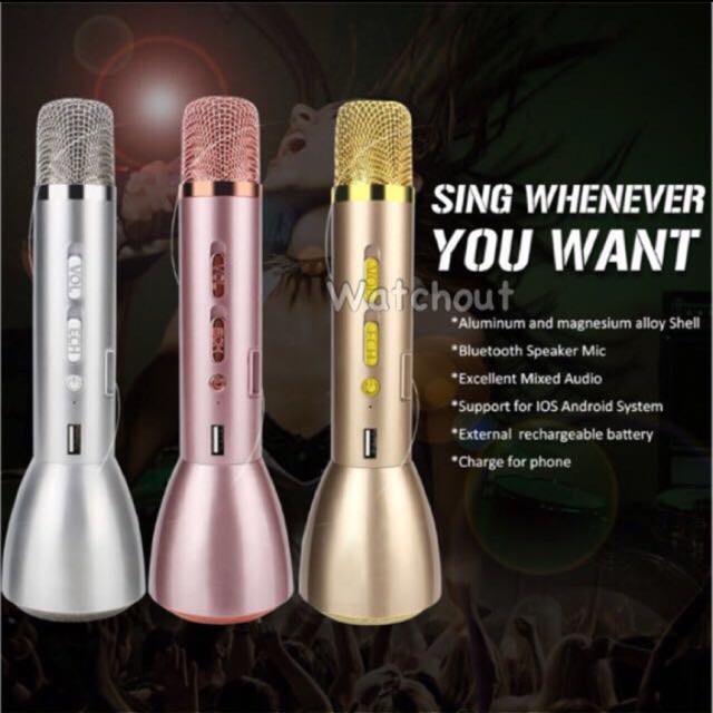 Free Microphone stand!! Instock Original K088 Magic Portable Bluetooth Singing KTV Microphone ...
