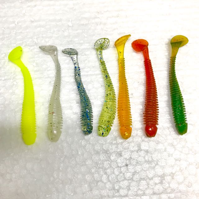 Paddle Tail Ajing Rubber Lure, Sports Equipment, Fishing on Carousell