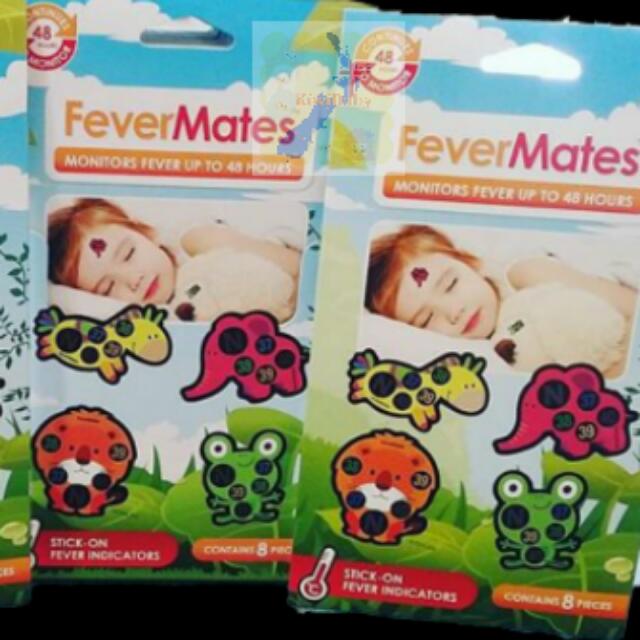 澳洲 FeverMates Stick-on Fever & Temperature Indicator 發燒測量貼, 興趣及遊戲, 手作 ...