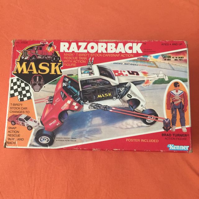 Complete MASK Razorback Vehicle With Brad Turner Figure & Box Kenner ...